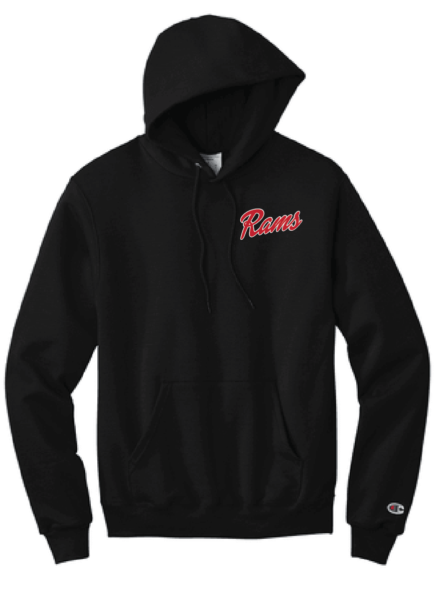 Rams - Script Hoodie Pocket Logo Medium Weight – union12design
